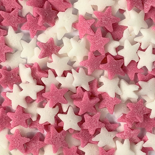 Pink & White Star Sprinkles - Cake Décor Group Ltd